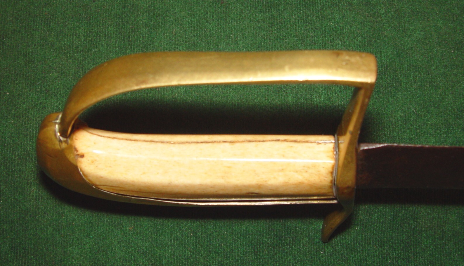 Revolutionary or War of 1812 Bone & Brass Handle 33" Hanger - Sword | eBay