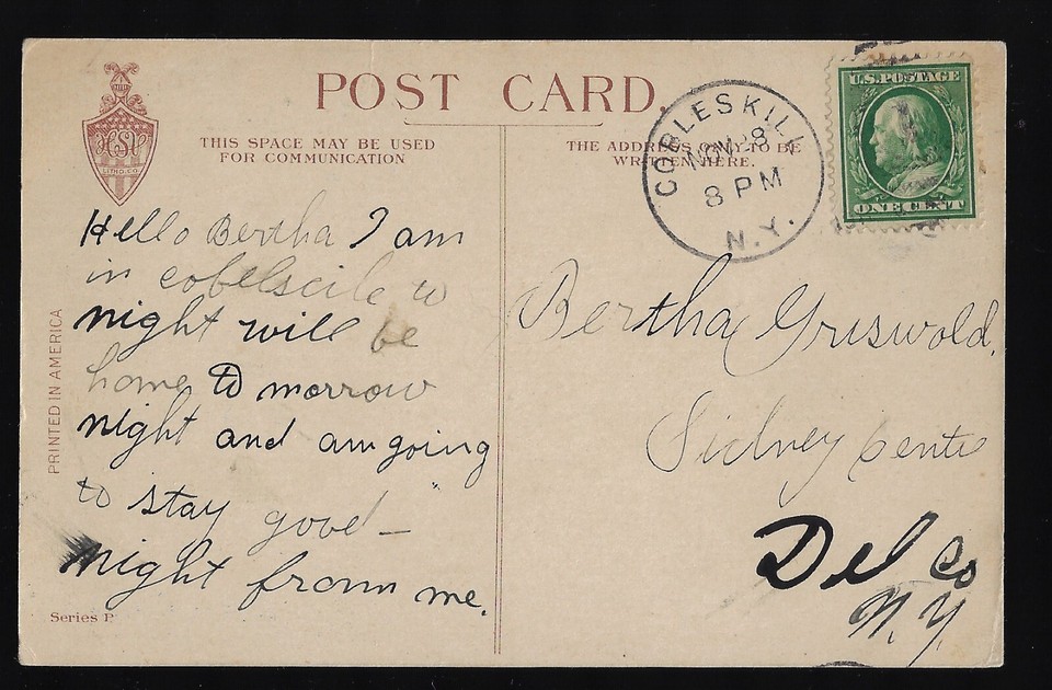 1 of a Set of Cartoon Postcards Related to Wm H Taft as Billy Possum by ...