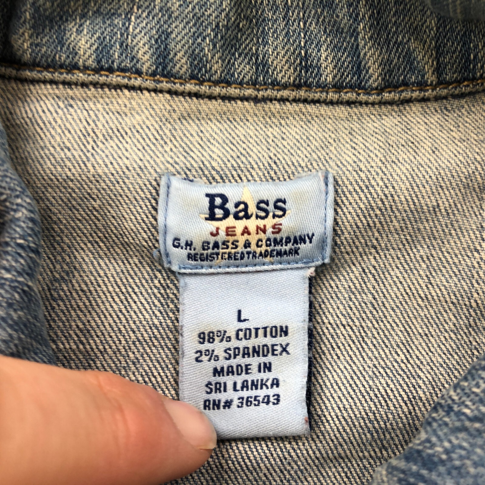 GH Bass Co Jacket Womens Large Denim Light Wash Pockets Jean Trucker | eBay