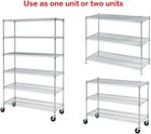 18”x48”x76” 6-Tier Wire Shelving Unit NSF Metal Shelf Rack 6000 LBS ...
