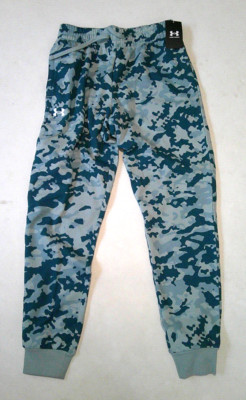 Under Armour Rival Fleece Joggers 1382293 781 man green camo pants M ...