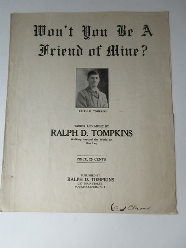 Won't You Be A Friend Of Mine - 1913 vintage sheet music - Ralph ...