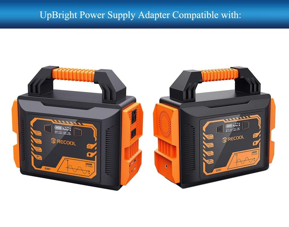 AC Adapter For Recool G301 300W 296Wh Portable Power Station Power Cord ...