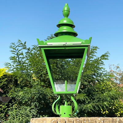 Green Lamp Post Top 90cm Antique Street Lantern Outdoor Lighting Metal ...