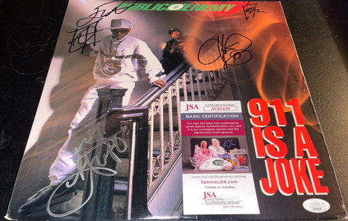 Public Enemy 911 Is A Joke Chuck D Flavor Flav Professor Griff Signed ...
