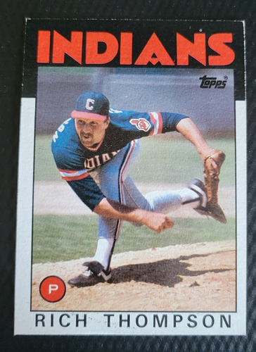 1986 Topps TCG Pitcher RICH THOMPSON Cleveland Guardians MLB Baseball ...