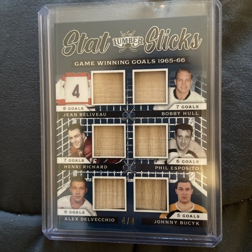 2022 Leaf Lumber Hockey STAT Stick /4 game winning goals | eBay