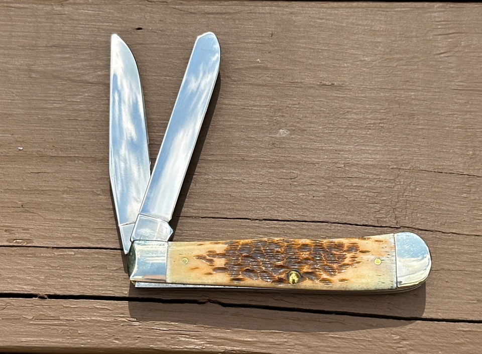 Case XX Trapper & Stockman , Set Of 2 Pocketknives, Amber Bone | eBay