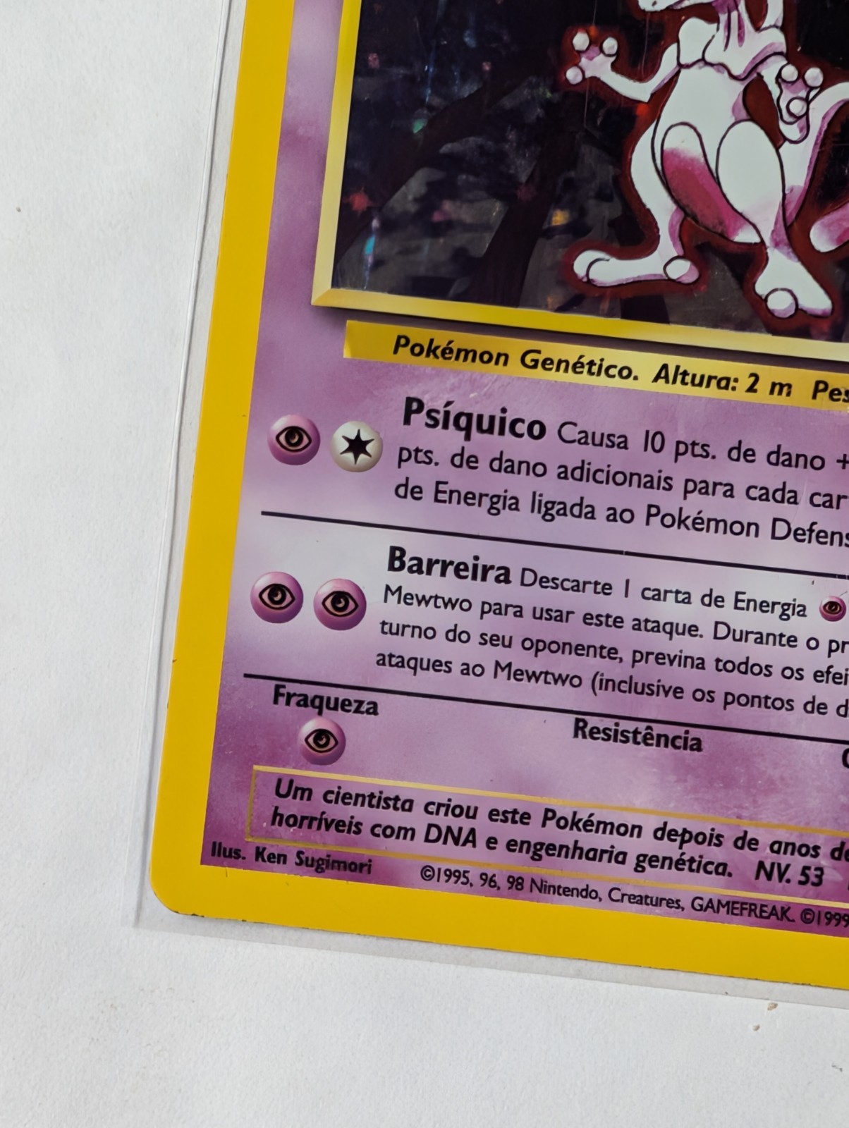 Pokémon Mewtwo 10/102 Base Set Holo Rare Basic 60 HP Portuguese ...
