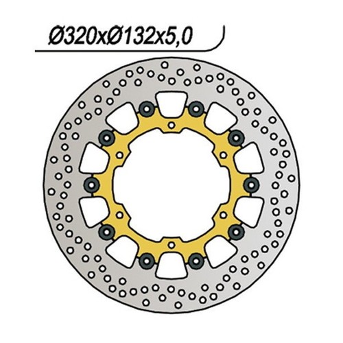 Brake Disc Front Right Left Floating NG Yamaha YZF R7 (Ow02) 750 1999 ...