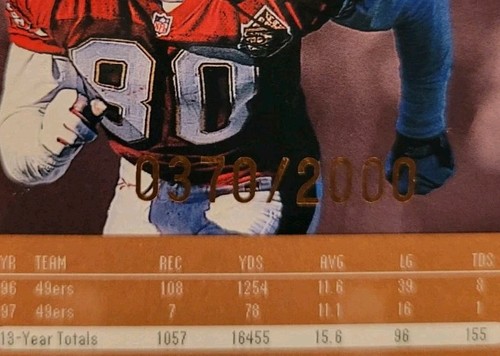 1998 UD3 Upper Realm Die Cut Jerry Rice # 80 #ed 370/2000 | eBay