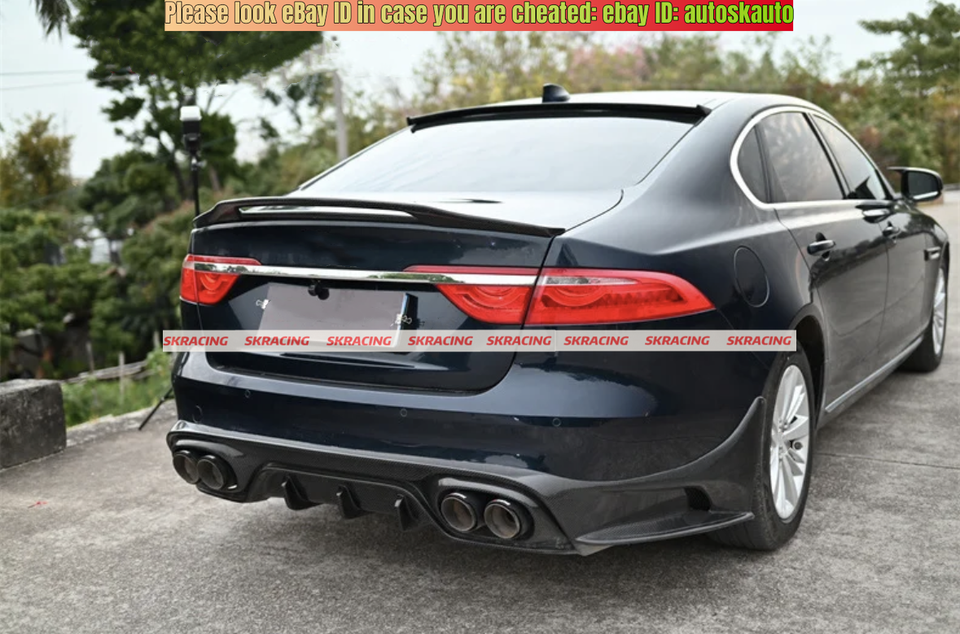 Real Carbon Fiber Rear Spoiler Tail Trunk Lip Wing For Jaguar XF 2016 ...