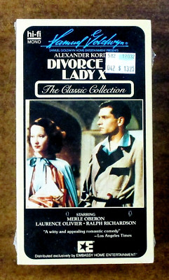 "The Divorce of Lady X" (1938) Merle Oberon - Laurence Olivier -VHS - SEALED | eBay