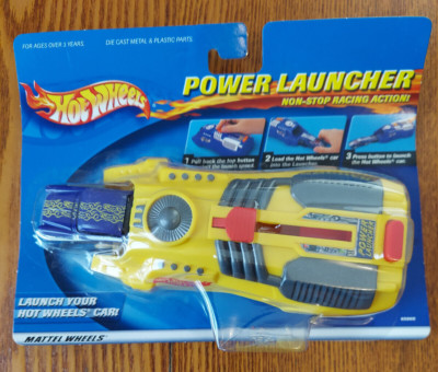 Hot Wheels Power Launcher blue '55 Chevy w/ yellow launcher- New 2000 ...