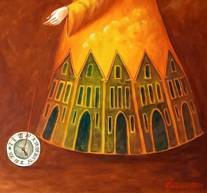 ORIGINAL PAINTING OIL canvas CONTEMPORARY ART SYMBOLISM by Pronkin 2024 ...