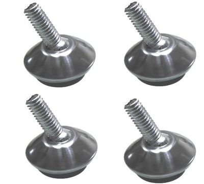 M6 Thread Adjustable Table Feet - Swivel & Tilt (Stainless Cover) Set ...