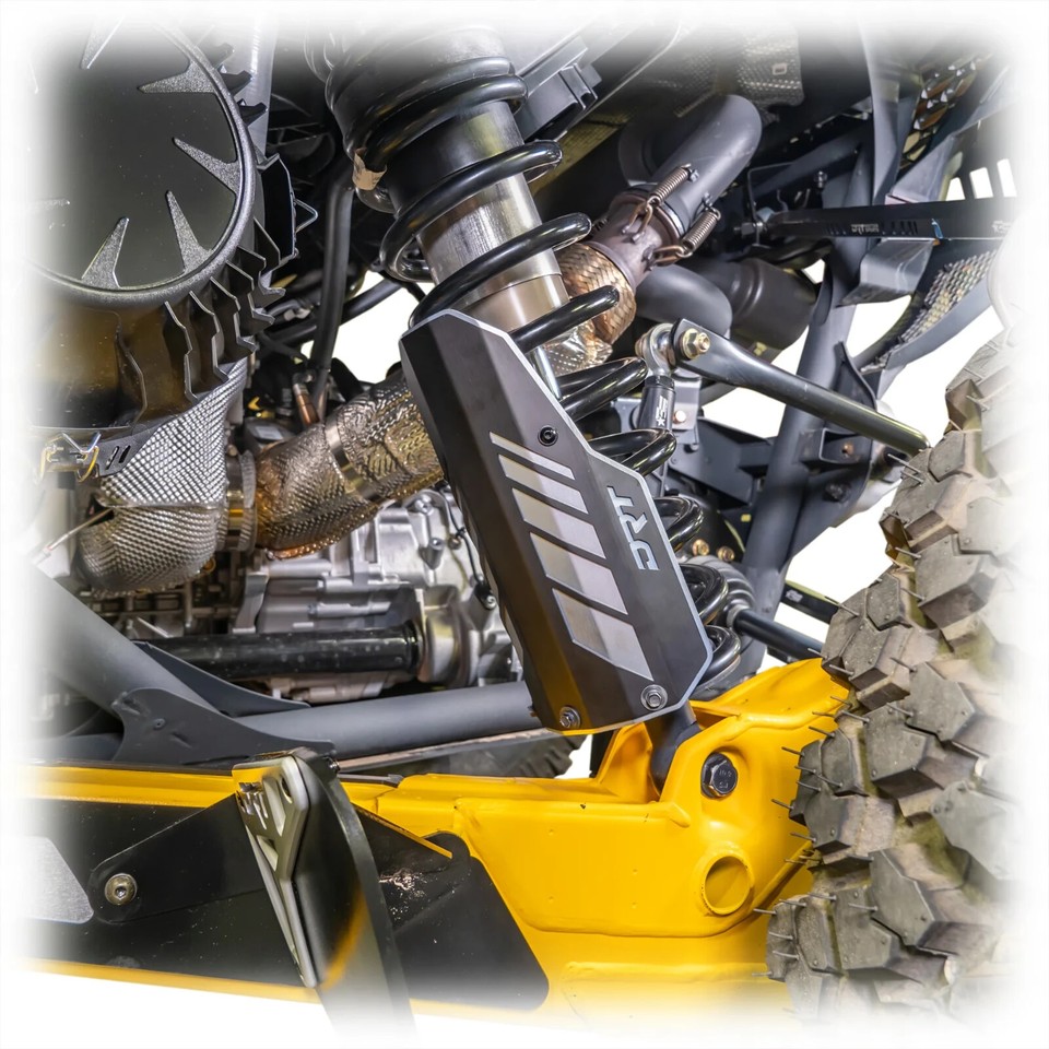 DRT Motorsports Aluminum Rear Shock Guards CAN AM MAVERICK R / X3 X XRS ...