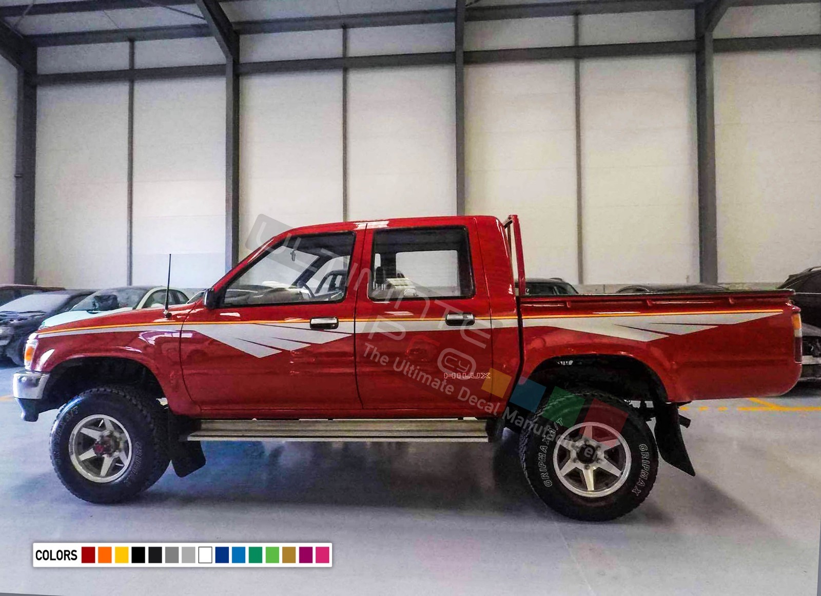 Sticker Decal stripe kit for Toyota Hilux mk3 N80 N90 N100 1988 1997 ...