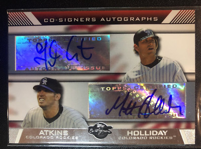 2007 Topps Co-Signers #CS-AH Garrett Atkins / Matt Holliday Dual ...