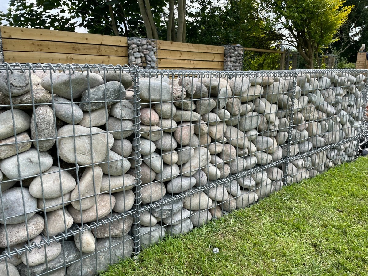 Wire Stone Retaining Wall SHAVERSTONE 336 971 6800 FREE ESTIMATES!