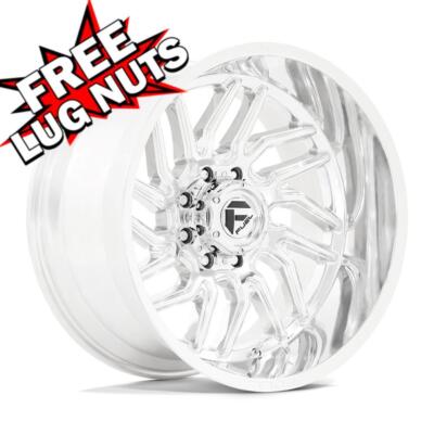 20 inch 20x10 Fuel D809 HURRICANE POLISHED MILLED wheel rim 6x5.5 6x139 ...
