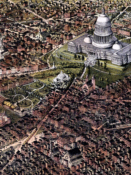 Bird's Eye View 1892 Washington DC Vintage Style City Map - 20x30 | eBay