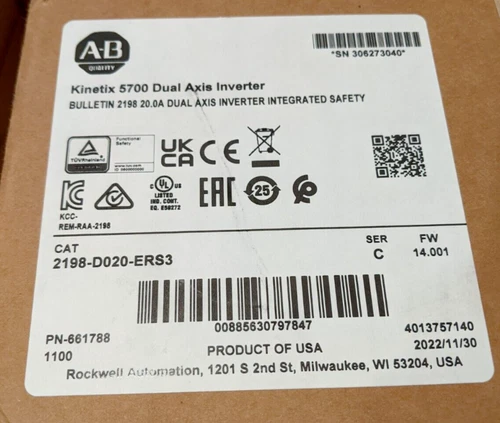 NEW Allen Bradley 2198-D020-ERS3 Kinetix 5700 Dual Axis Inverter ...