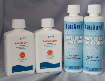 4tlg. Set 2 AguaNova Konditionierer/2 Stricker Bubble Sorb,Wasserbett ...