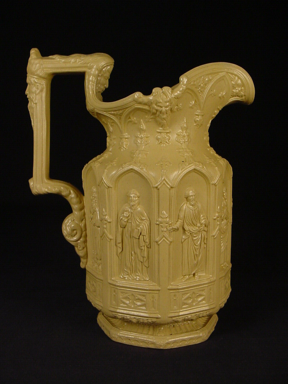 VERY RARE 1842 GOTHIC ARCH APOSTLES PITCHER YELLOW WARE MINT | eBay