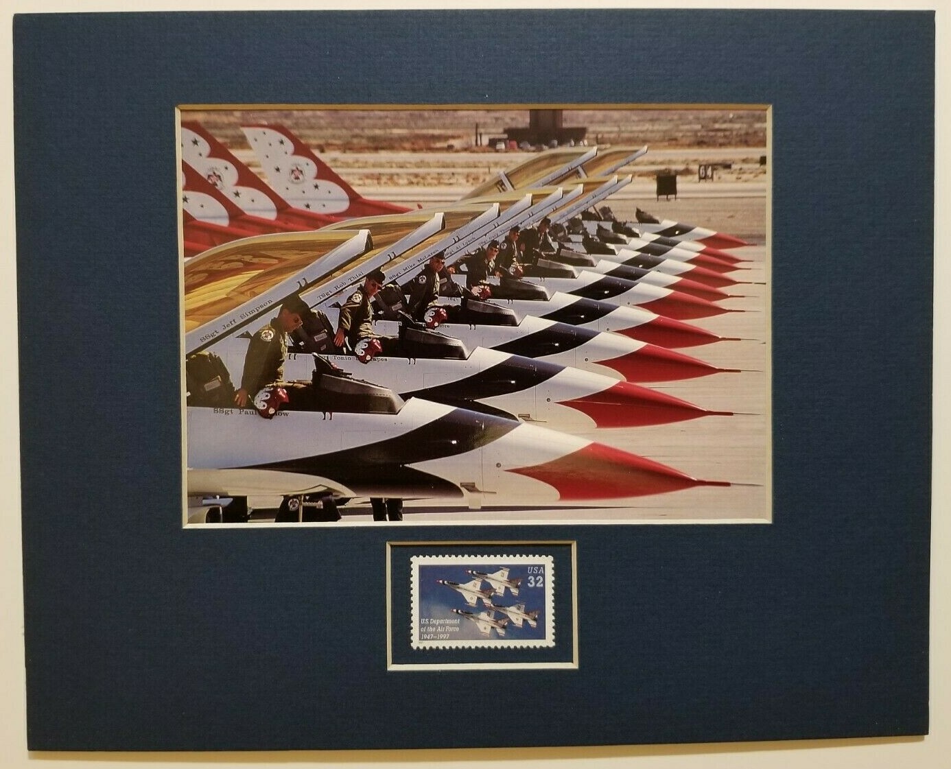 U.S. AIR FORCE FIGHTER JETS & PILOTS - USAF - FRAMEABLE POSTAGE STAMP ...