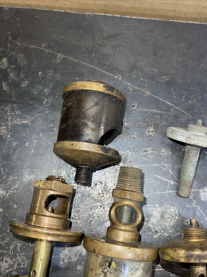 Antique Brass Oiler Parts LOT Hit Miss Steam Engine | eBay