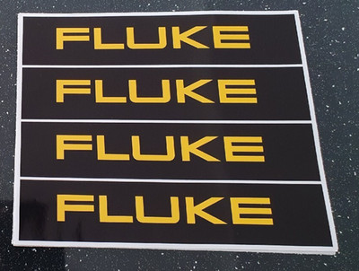 ONE LARGE BLACK FLUKE Sticker Decal Vinyl Label 250x50mm Self-Adhesive ...