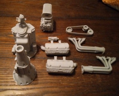 1/8 3D RESIN SUPERCHARGED EARLY 392 CHRYSLER HEMI +HILBORN INJECTOR AND ...