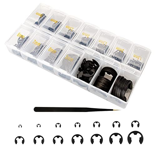 304 Stainless Steel E Clip Assortment Kit E-Clip External Retaining ...