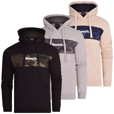 Bench Original Mens Designer Classic Full Zip Hooded Sweatshirt Jacket ...