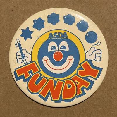 ASDA Funday Large Vintage Staff Badge - Free UK Postage - Like Walmart ...