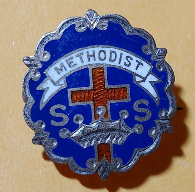EMANUEL SUNDAY SCHOOL -- LITTLE'S CROSS and CROWN ENAMELED PIN | eBay