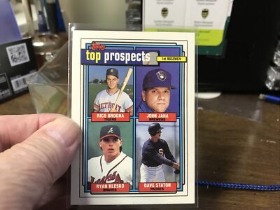 1992 Topps #126 Ryan Klesko John Jaha RC Rico Brogna Dave Staton - NM ...