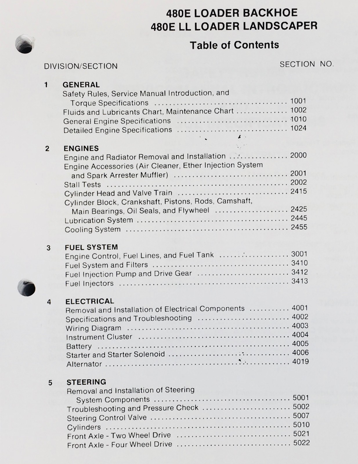 CASE 480E LL Loader Backhoe Landscaper Service Repair Shop Manual ...