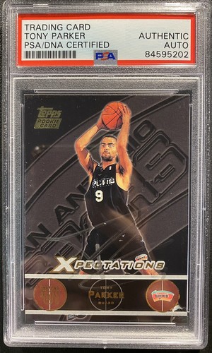 Tony Parker Autographed 2001 Topps XPECTATIONS Signed Rookie Card RC ...