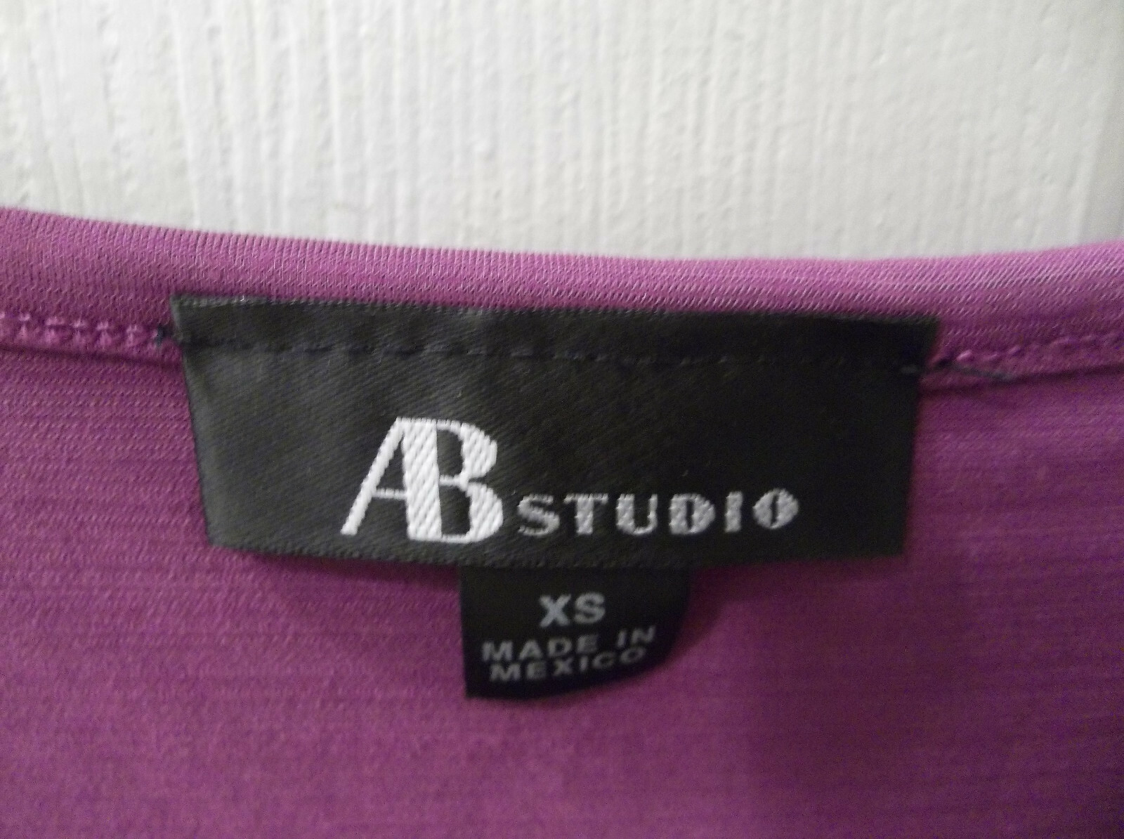 Vintage AB Studio Ruffled Elastic Stretch Waist Women's Purple Short ...