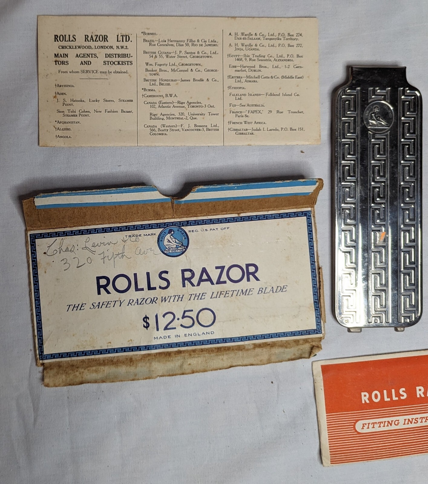 Rolls Razor Imperial No #2 Lot w/Boxes Instructions Sharpening Stone ...