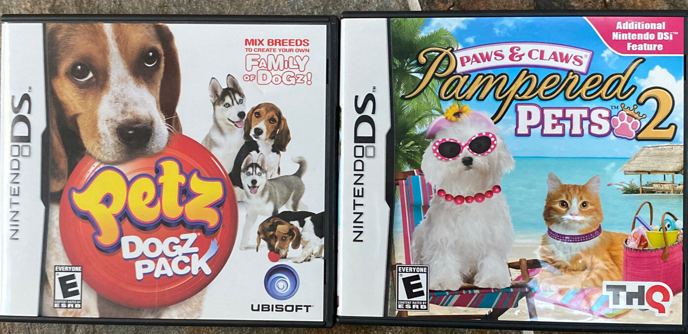 Lot of 2~NINTENDO DS~PETZ: DOGZ PACK & CLAWS: PAMPERED PETS 2 | eBay