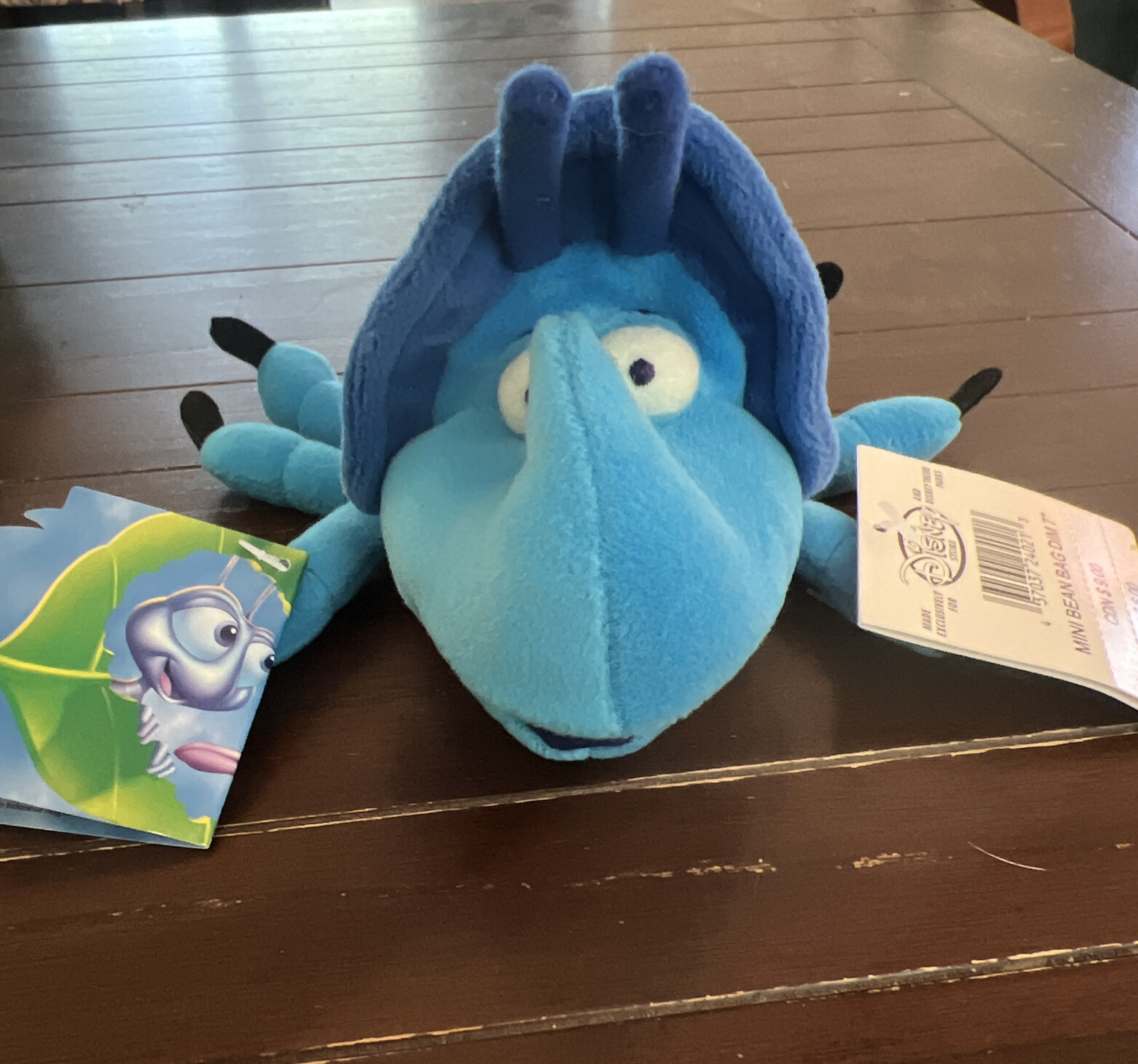 Dim a Bugs Life Plush 7in Bean Bag Disney Blue Beetle Stuffed Animal ...