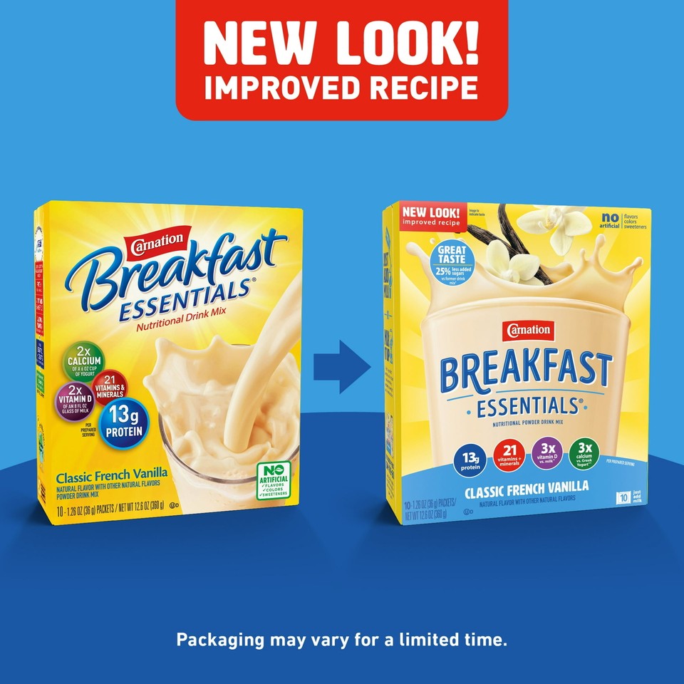 Carnation Breakfast Essentials Powder Nutritional Breakfast Drink Mix ...