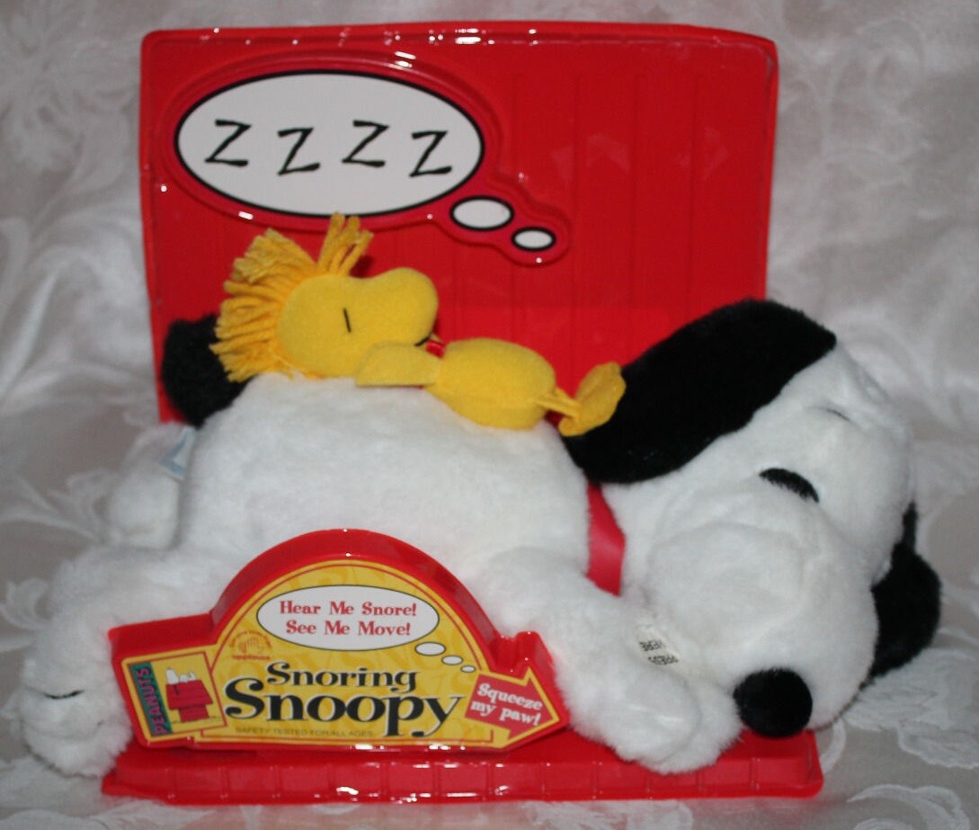 Woodstock & Snoring No More Snoopy Plush Toy Applause Peanuts | eBay