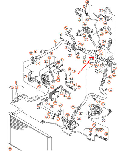 NEW AUDI A8 S8 QUATTRO 4H2 COOLANT PIPE 079121071BS 11-11 ORIGINAL | eBay