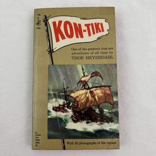 KON-TIKI BY THOR HEYERDAHL 1966 24th Printing PB Perma Bound w/ 80 Photographs | eBay
