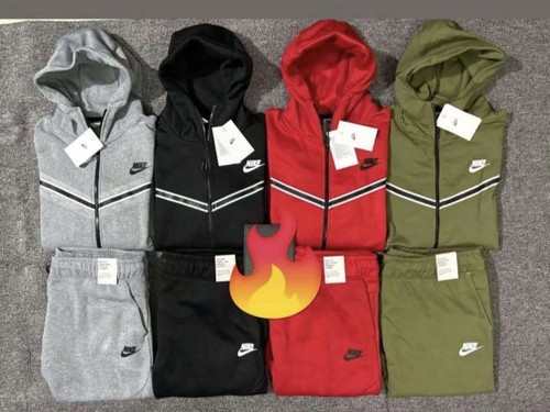 Olive Green Nike tech fleece tracksuit-Small | eBay