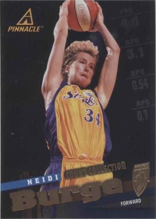 1998 Pinnacle WNBA - Heidi Burge #9 Court Collection (RC) for sale ...